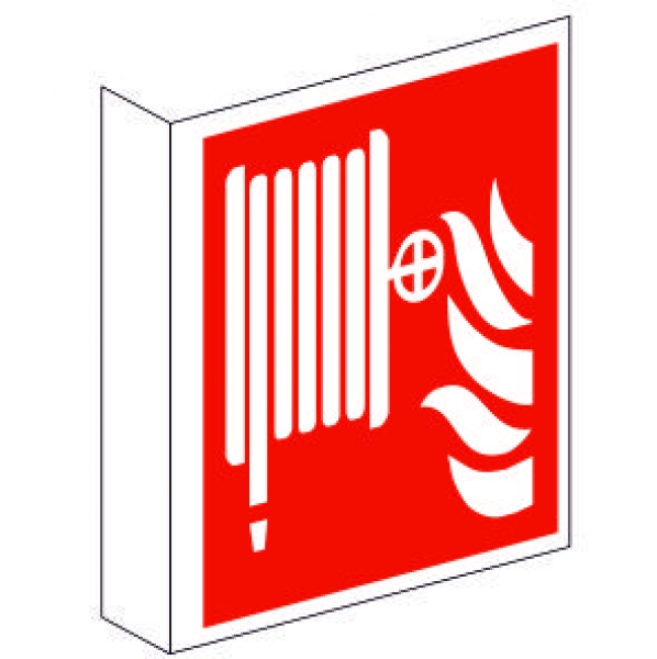 Brandschutztechnik24.de - Fahnenschild Löschschlauch F002, ISO 7010